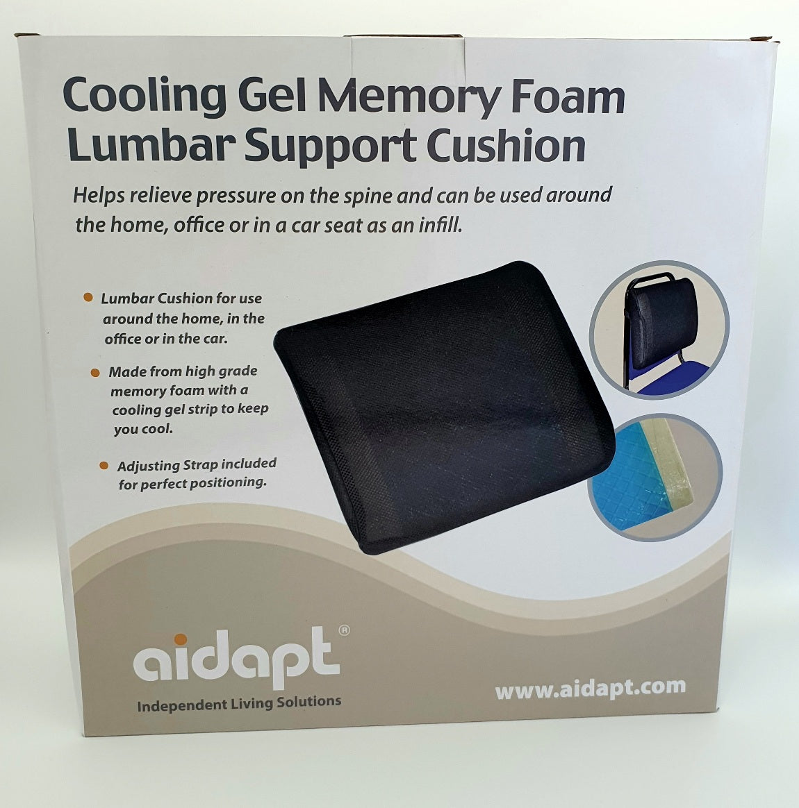 Memory Foam and Gel Lumbar Support